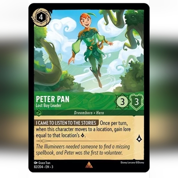 Disney | Toys | Peter Pan Disney Lorcana Trading Card Tcg Foil | Poshmark